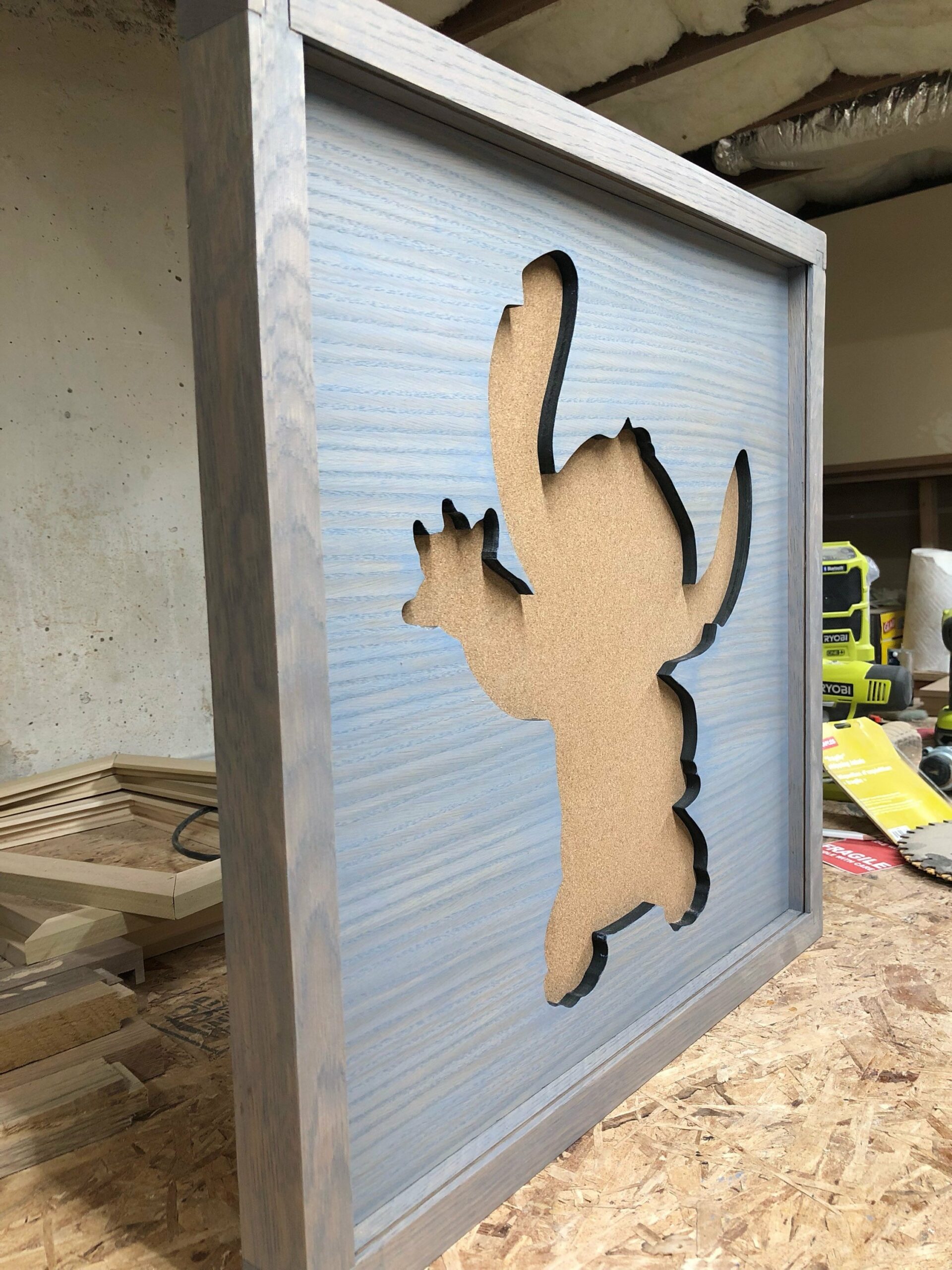 Disney Inspired Pin Display Shadowbox (Stitch – 2), Corkboard, Cork ...